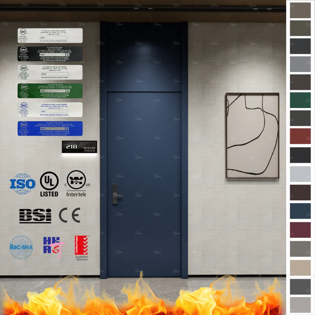 Fire Rated Door Excellence: Premium Blue Doors for Hotel Safety