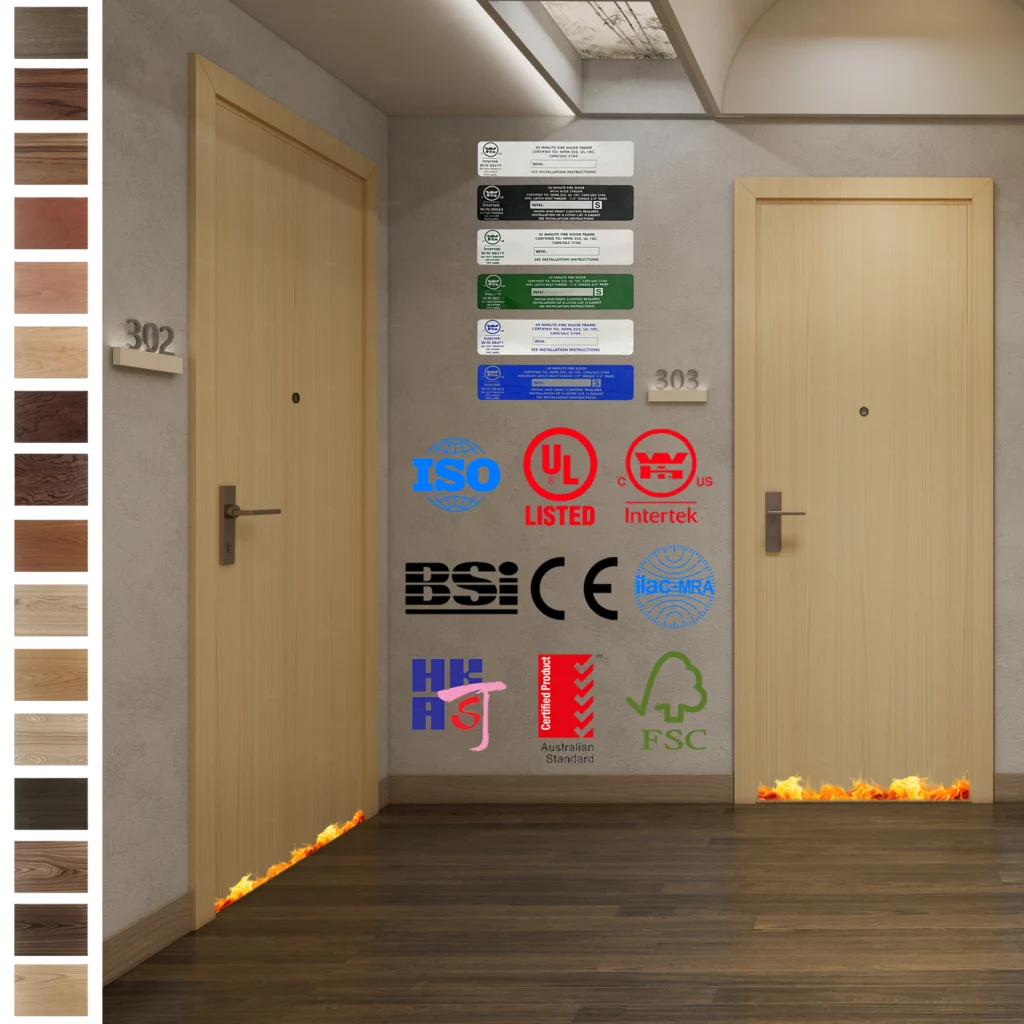 ประตูทนไฟสำหรับคอนโด – ประตูไม้ UL 10B 10C FD30 FD60