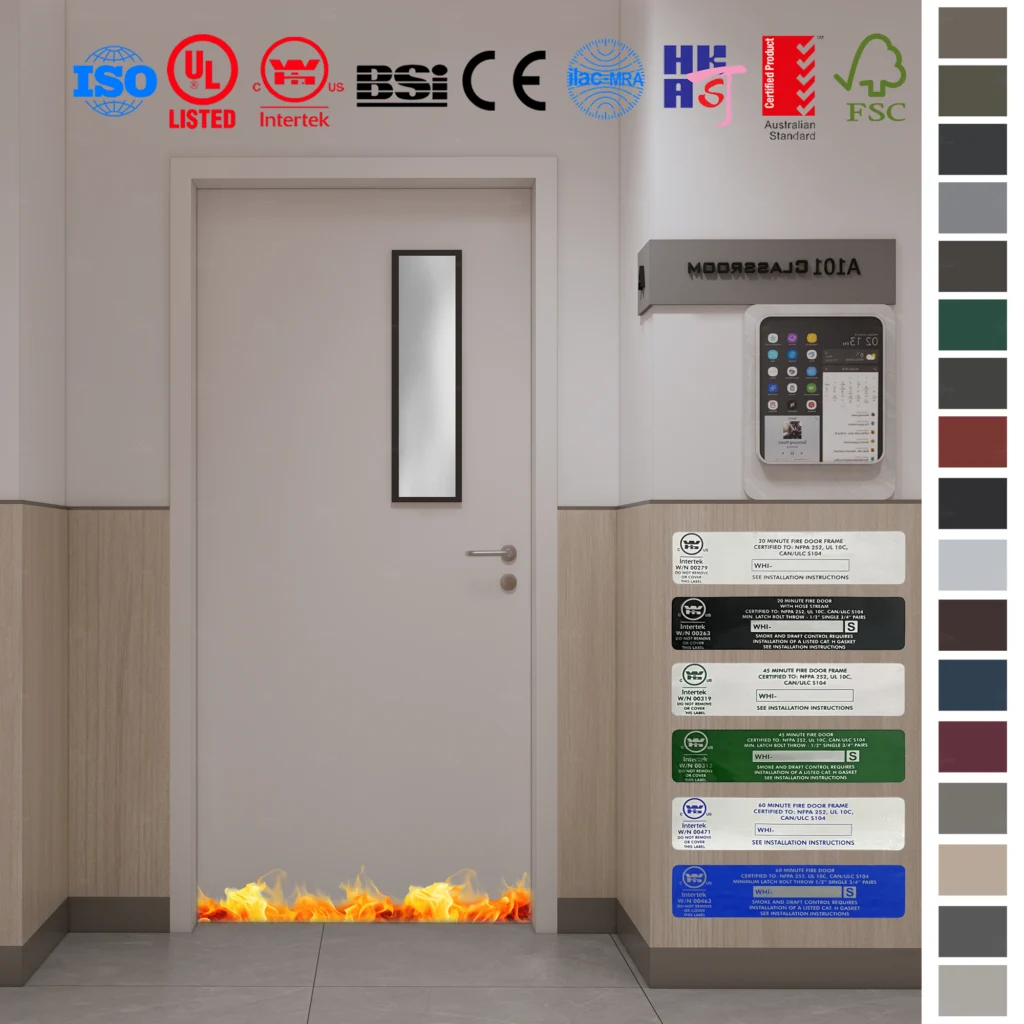 Fire Rated Door AS Certificate 60/90 Minutes for School & Building