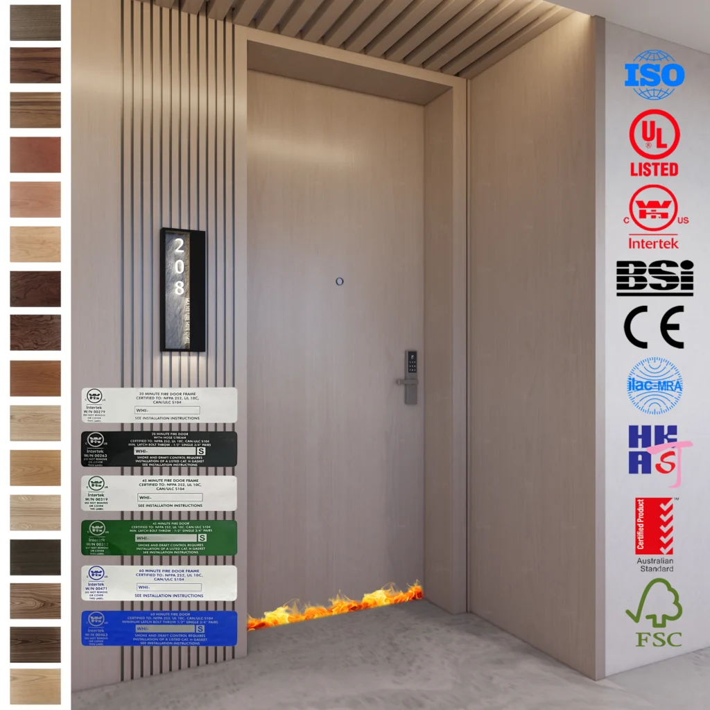 Fire Rated Door AS Standard for Modern Luxury Hotel Interiors