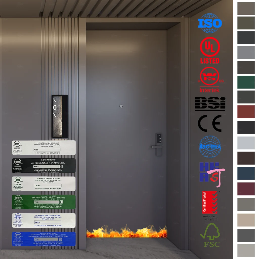 Fire Rated Door: ULC List Door with 20-90 Min Fire Protection
