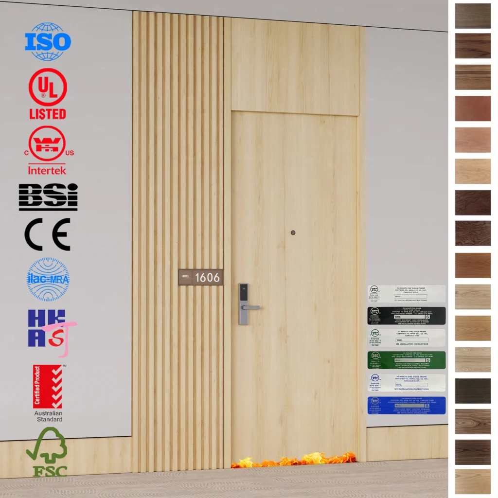 Fire Rated Door Made-to-Measure Hotel AS Certified 1/2 Hour